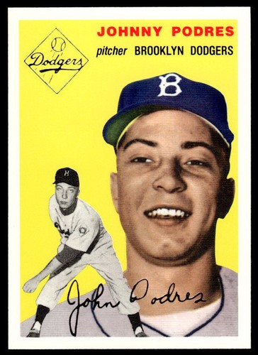 1994 Topps Archives Johnny Podres #166 1954 Topps Design GOLD Brooklyn ...