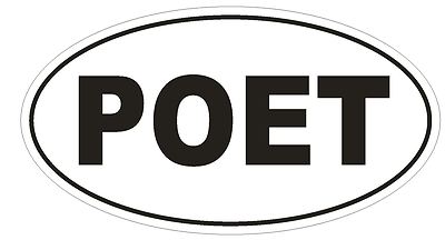 POET Oval Bumper Sticker or Helmet Sticker D1726 Euro Oval | eBay