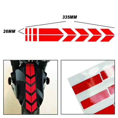 Motorcycle fender Red Arrow stickers Motocross Decoration Accessories ...
