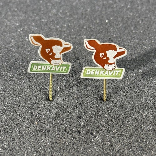 Lot of 2 Denkavit Dairy Milk Cow Dutch VTG Stick Pin Badge Pins #49092 ...