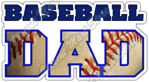 Baseball Dad Pitcher MLB Sport College NCAA Car Bumper Vinyl Sticker ...
