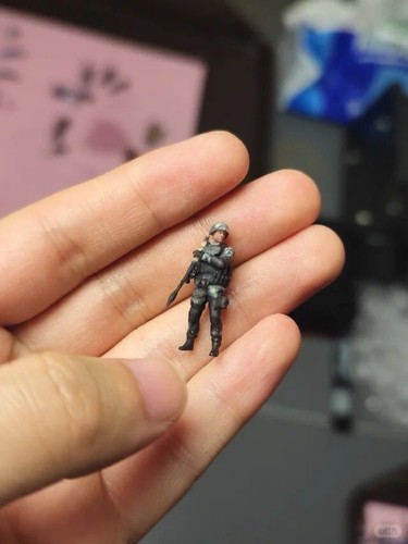 Diorama Scene Props Resin 1/24 Field Army Soldier Mini Figure Painted ...