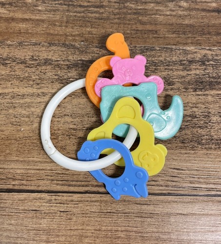 Animals Keys Rings Baby Infant Rattle Teether Toy Colors Turtle Frog ...