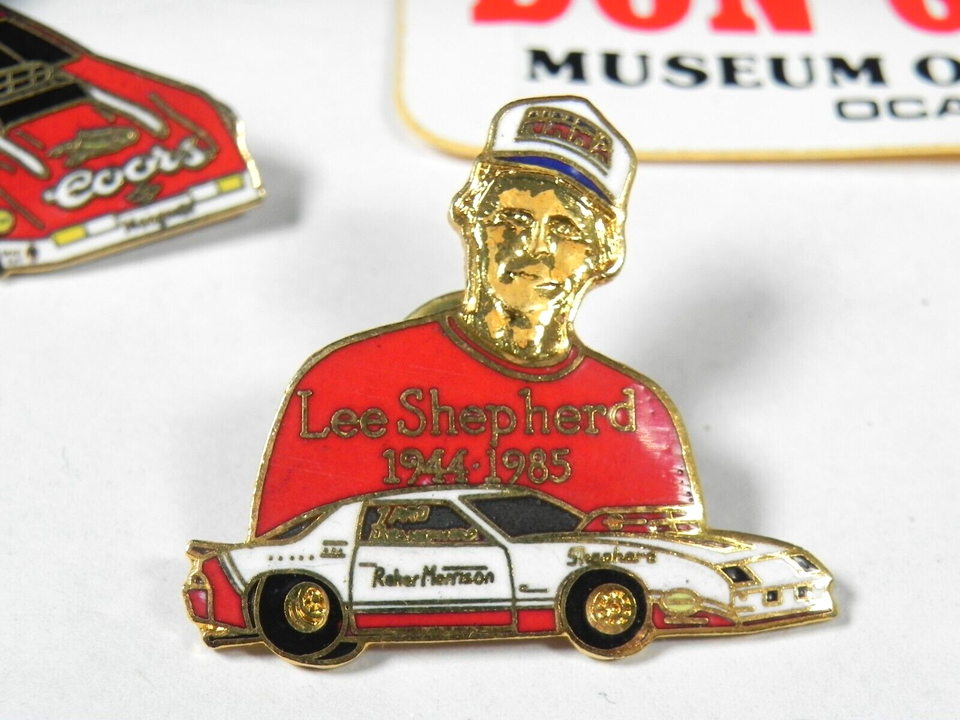Mixed Lot 7 NHRA Drivers Pins Badge Sticker Drag Racing incl Lee ...