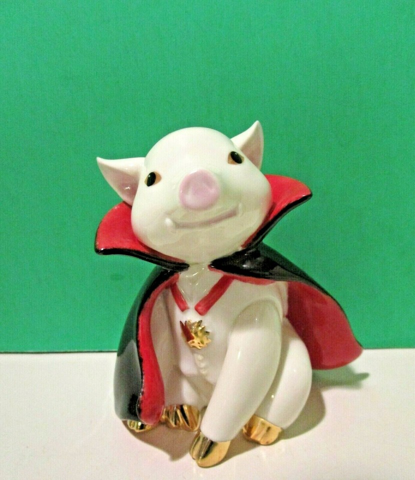LENOX PORKULA PIG HALLOWEEN COUNT DRACULA sculpture --- --- NEW in BOX ...
