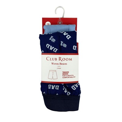 Club Room Mens 2-Pack #1 Dad Solid Boxers Multicolor S | eBay