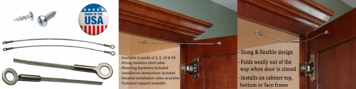 Cabinet Door Restraint Cable | Cabinets Matttroy