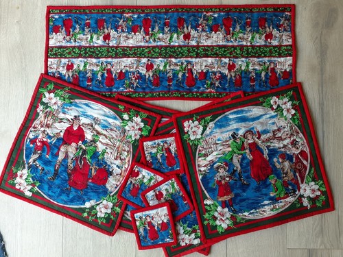 Christmas Table set - Place mats, coasters and runner | eBay