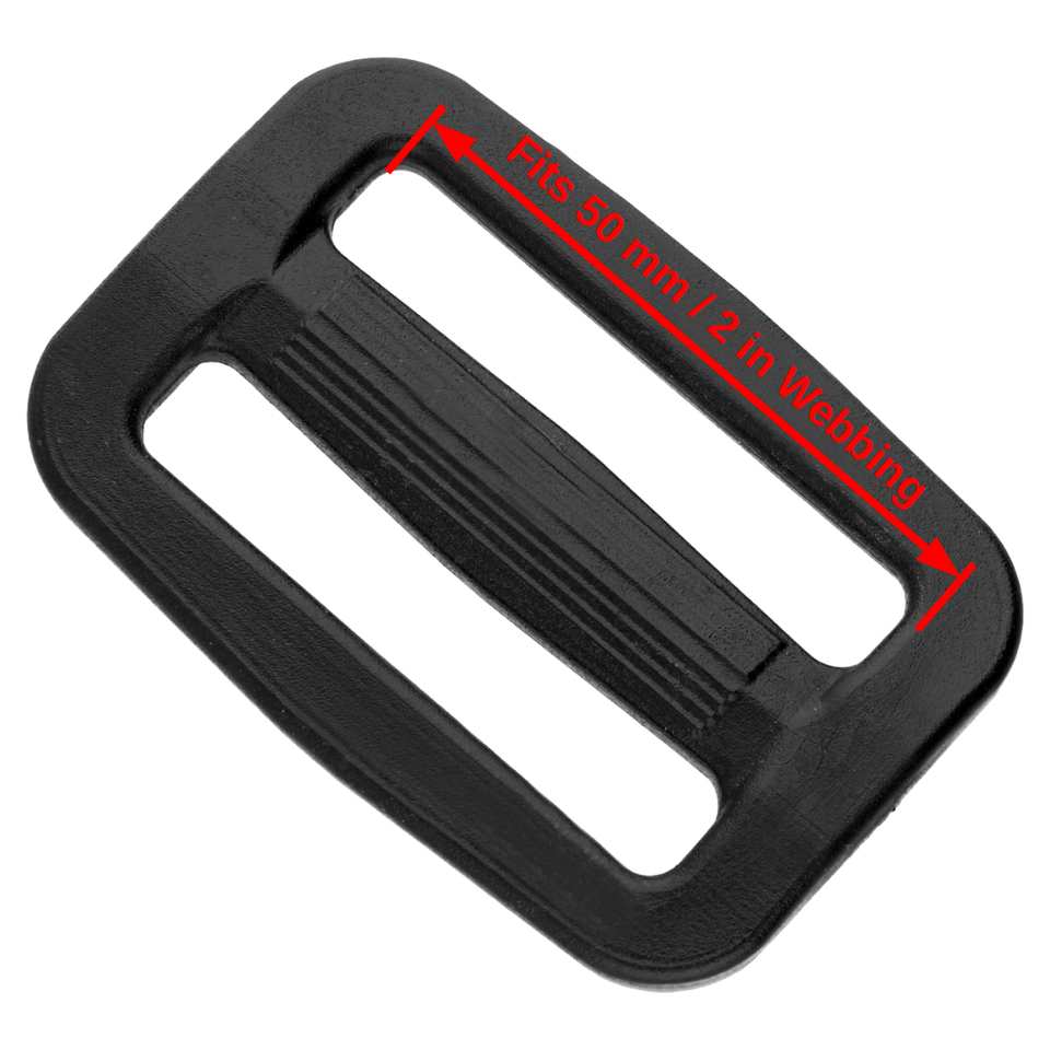 3 Bar Tri Glide Sliders Buckles Fasteners for Webbing Strap Black ...