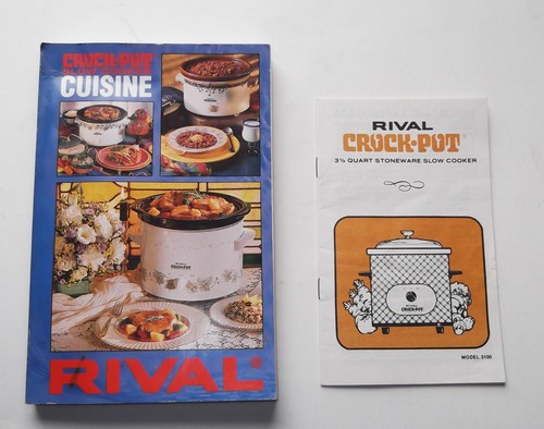 Rival Crock Pot Cookbooks Slow Cooker Model 3100 Owner Manual 2 Vintage ...