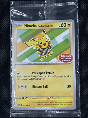 Pikachu Berkemeja Batik Promo 101/SV-P Journey Pokemon Indonesia Sealed ...