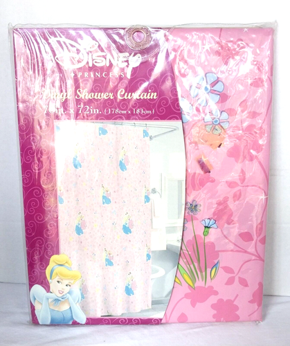 NEW Disney Princess Shower Curtain Pink Vinyl 70X72 | eBay