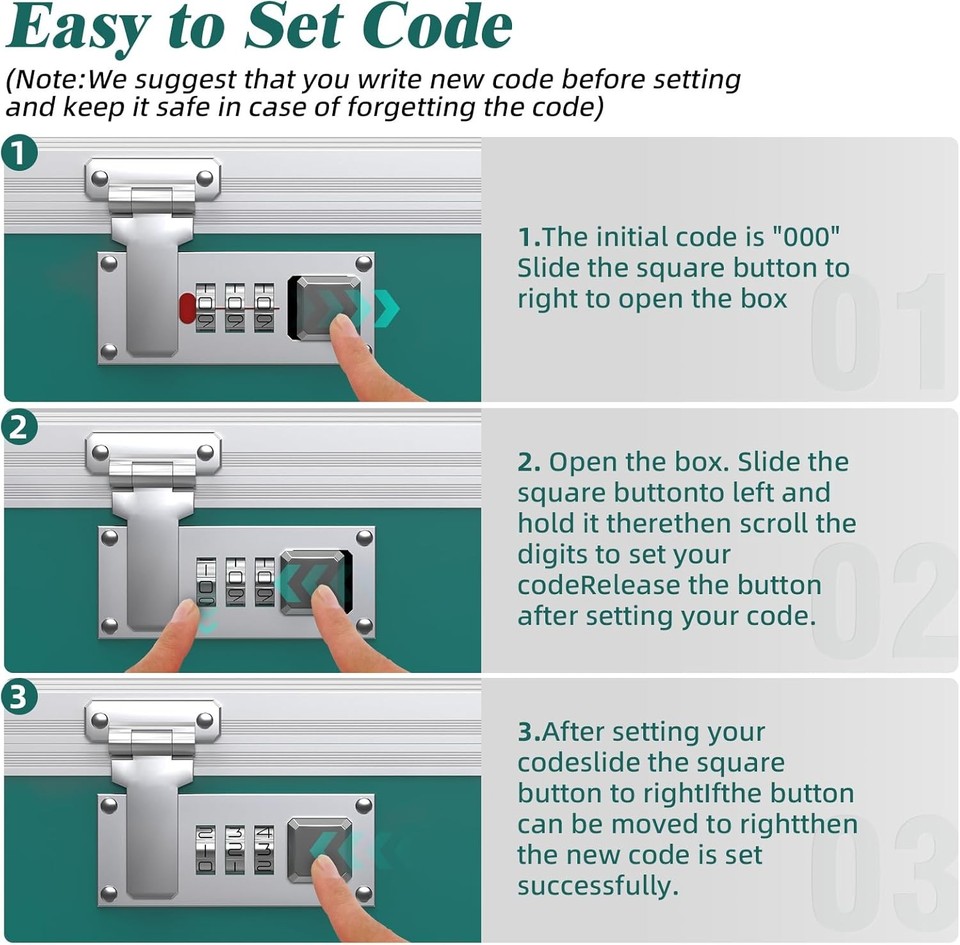 Medicine Lock Box with Combination Lock – Secure, Portable Pill & First ...