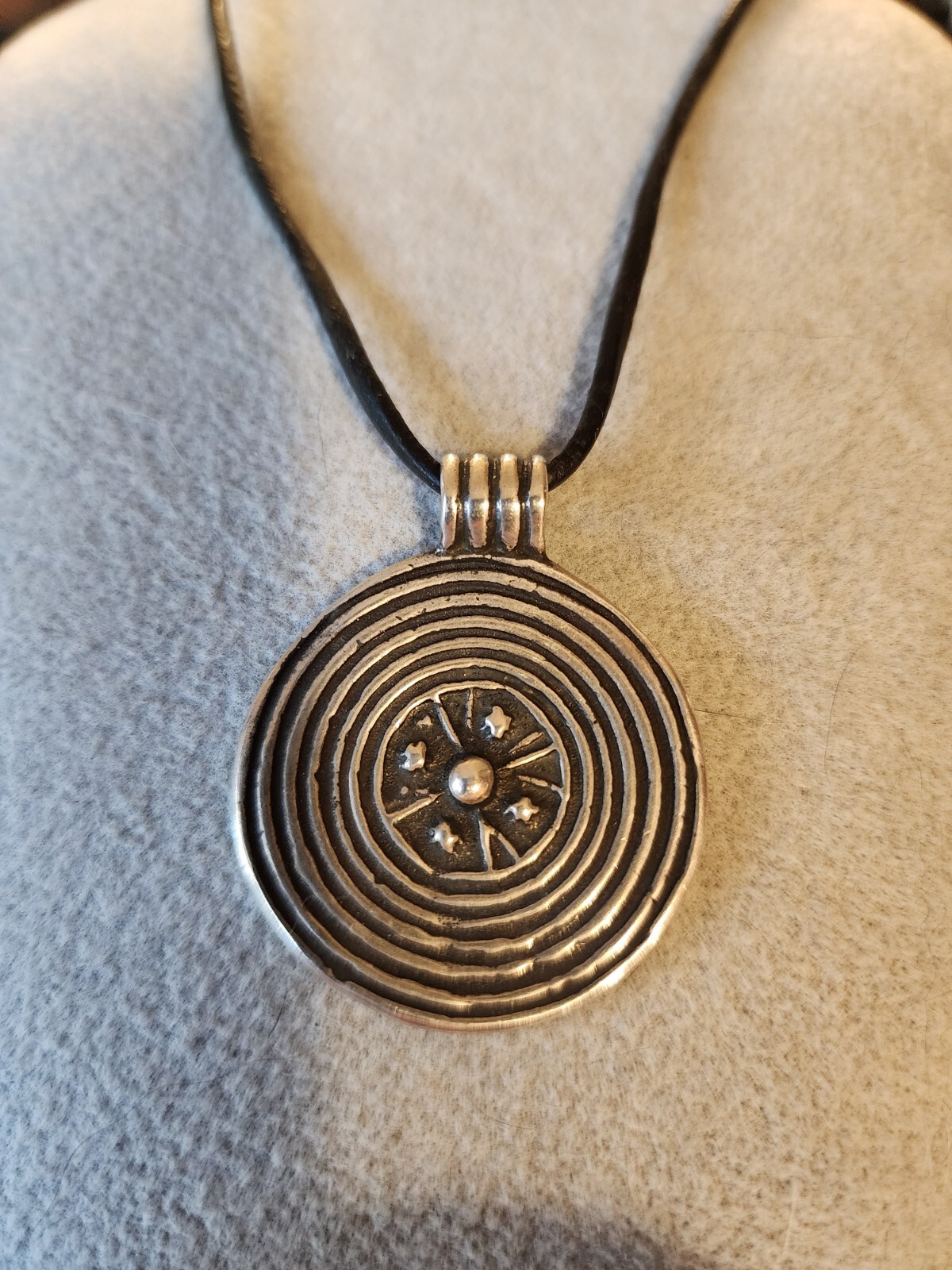 925 Sterling Silver Viking Age Cross Labyrinth Pendan… - Gem