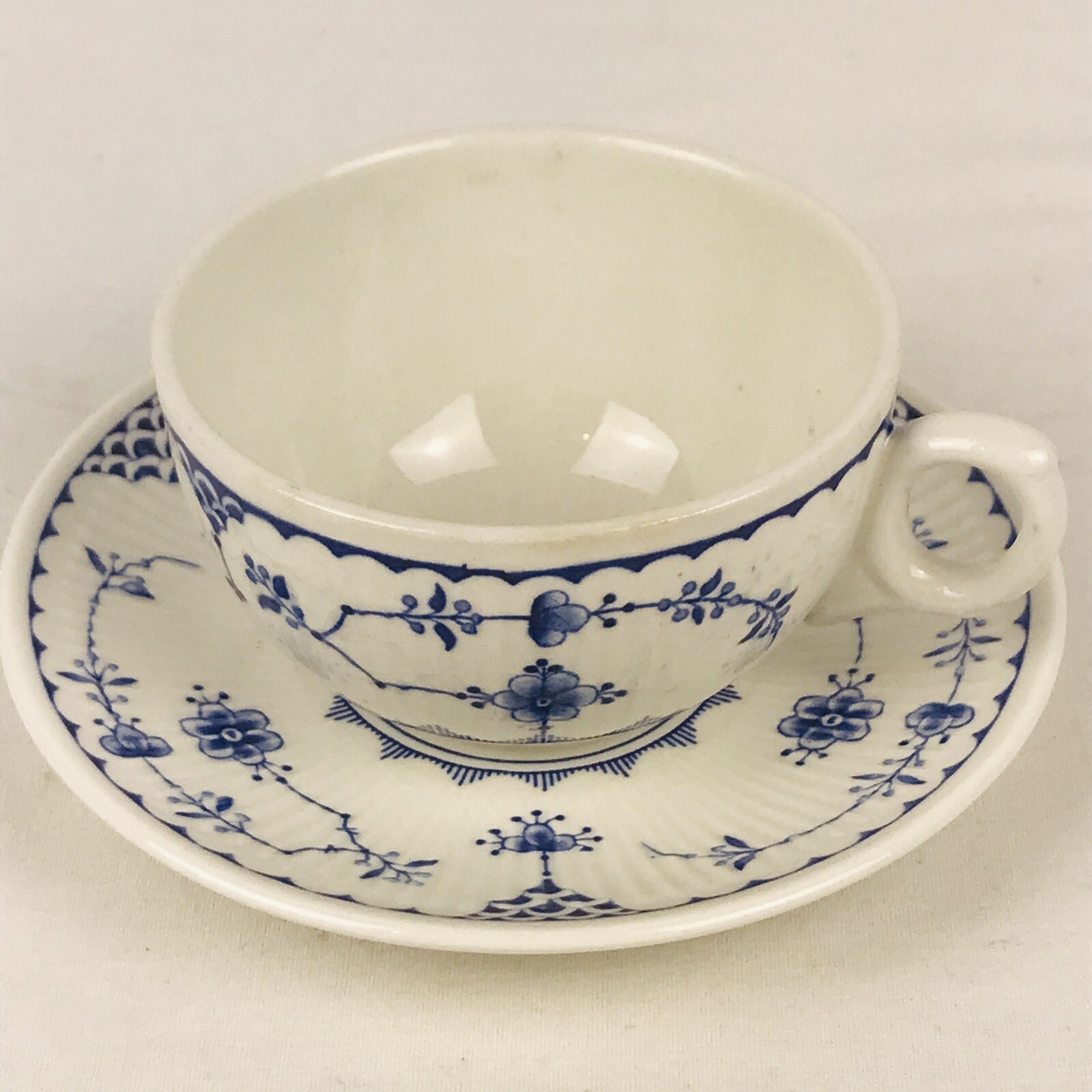 Furnivals England Cup And Saucer Denmark Pattern 1 Set Blue And White ...