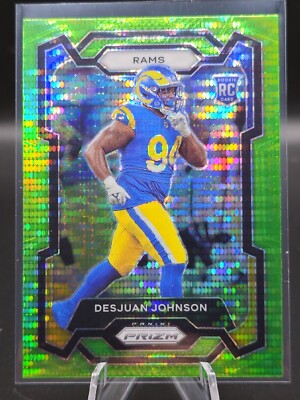 Desjuan Johnson Los Angeles Rams 2023 Prizm Green Pulsar Parallel ...