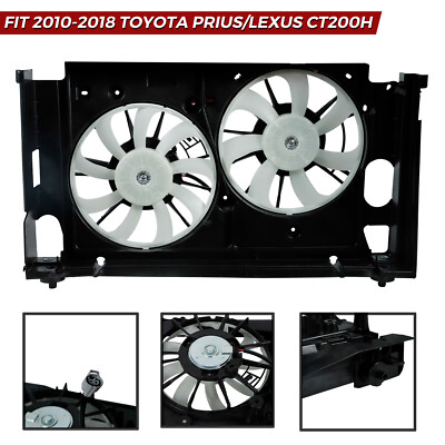 AC Radiator Condenser Cooling Dual Fan For 2010-2018 Toyota Prius V ...
