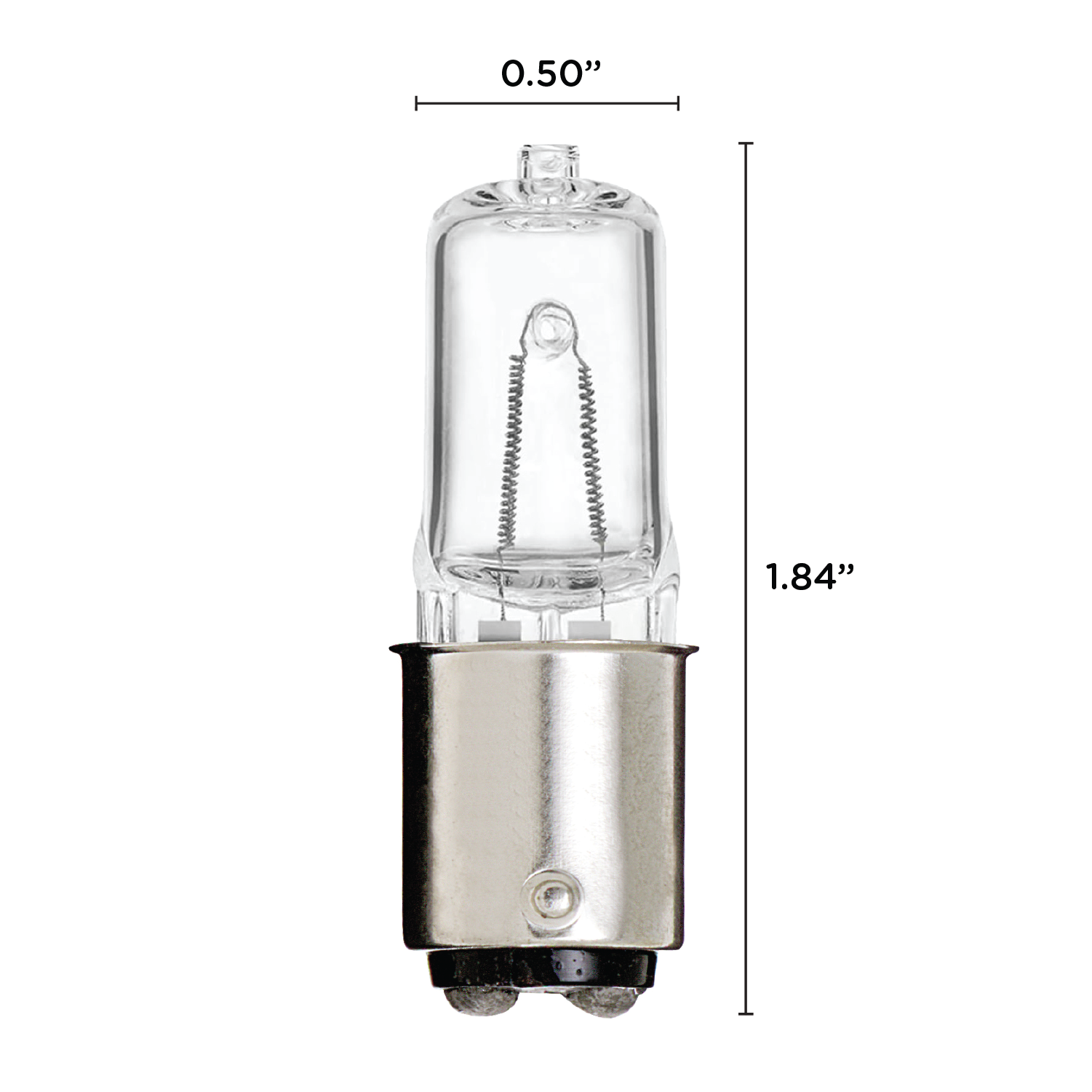 (4 Pack) JD Type CLEAR Bulbs 50Q/CL 50W 120V T4 Double Contact DC ...