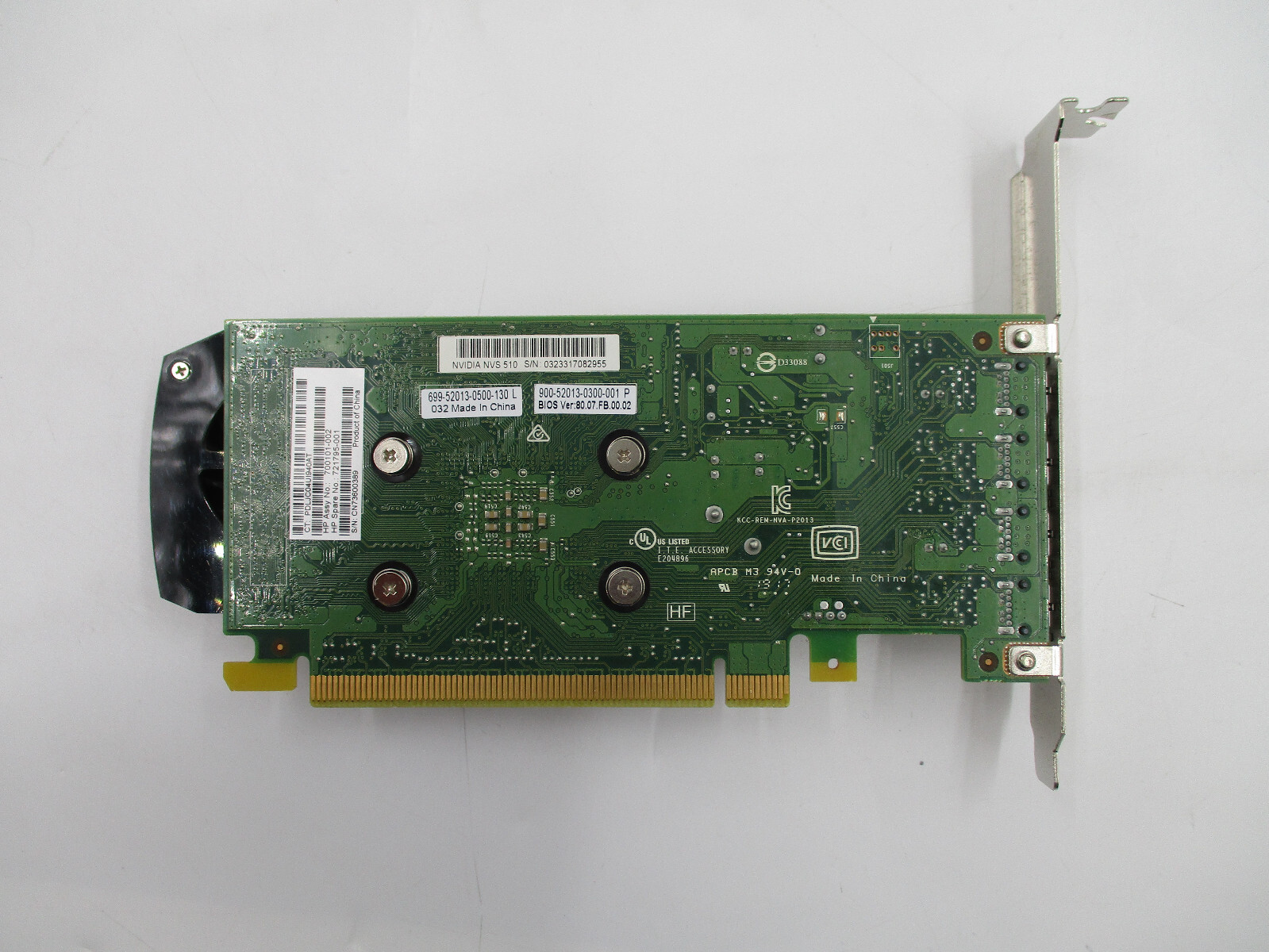 HP NVIDIA NVS 510 GDDR3 2GB PCIe Graphics Card HP P/N: 721795-001 ...