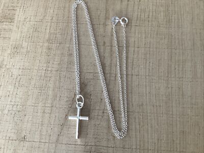 Sterling Silver 925 Dainty Christian Catholic Cross Pendant Chain ...
