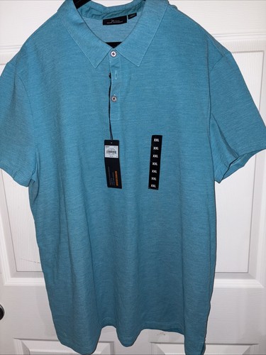 Marc Anthony Mens XXL Polo Shirt Bright Teal Slim Fit NEW Golf Summer ...