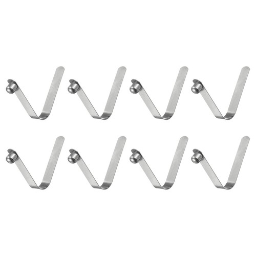 8pcs 7x7x49mm Single Button V-Shaped Paddle Snap Spring Clips Solid ...