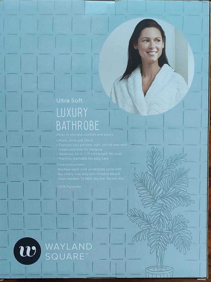 Womans Bathrobe Ultra Soft Luxury Blue One Size Perfect Fit Wayland ...