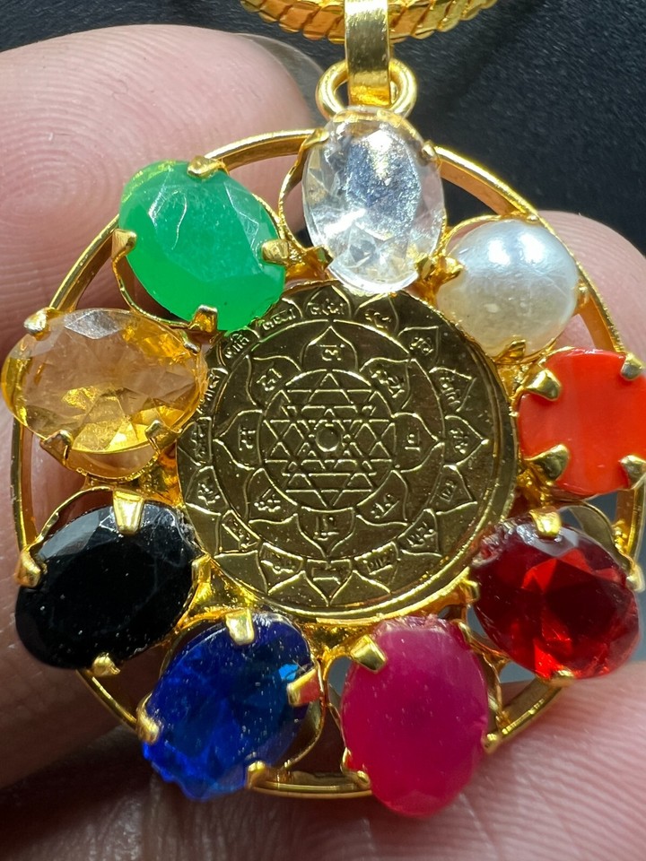Navratan Sri Yantra Pendant | Astrological pendant| Navratna Locket | eBay