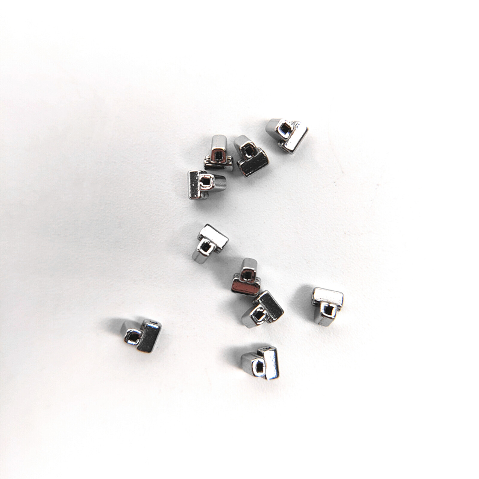 100Pcs Dental Orthodontic Crimpable Hooks Cross Tube Stop Short Long ...