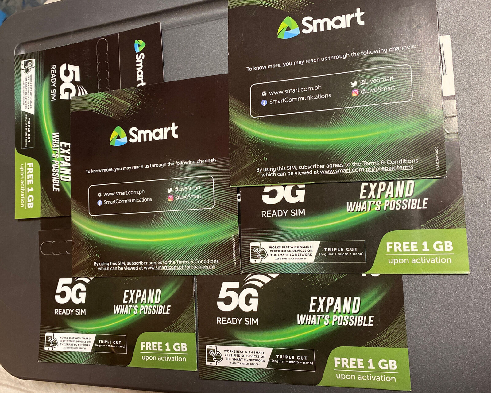 Smart Prepaid Sim Card Philippines Triple Cut 5G Ready Sim Get Up To 9 ...