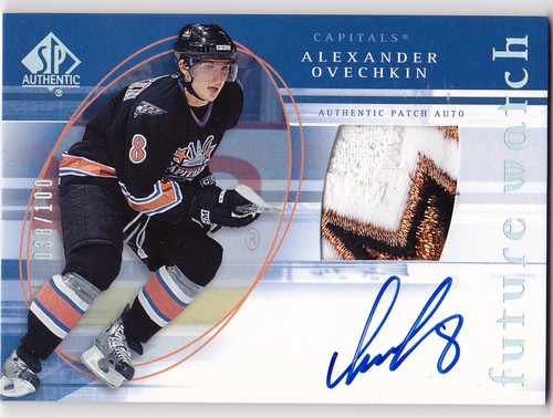 2005 SP Authentic ALEXANDER OVECHKIN Future Watch Auto Patch RC Rookie ...
