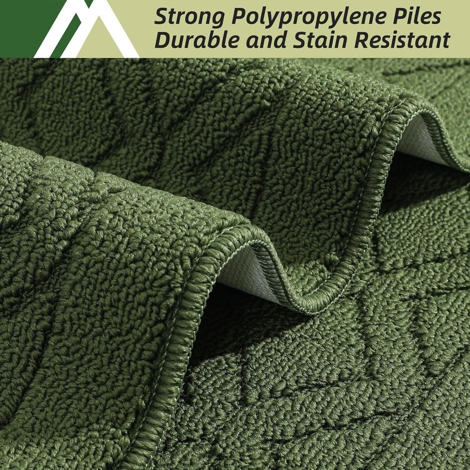 COSY HOMEER 48x20 Inch/30X20 Inch Kitchen Rug Mats Made of 100% ...