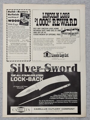 1981 Magazine Advertisement Page Silver Sword Camillus Cutlery Vintage ...