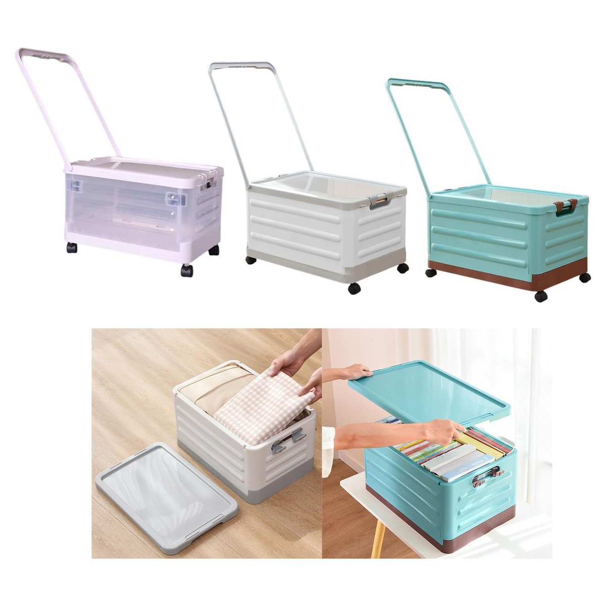 Wheeled Storage Box With Handle