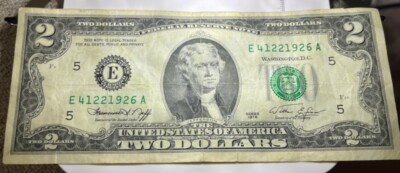 1976 $2 dollar bill With Double Digits VERY RARE | eBay