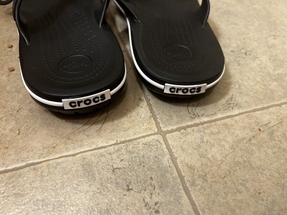 Crocs NEW Unisex Black Crocband Sandals Flip Flops Size M9/W11 | eBay
