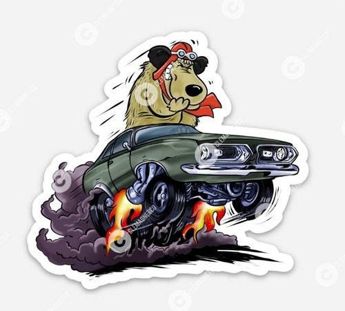 Muscle Car MAGNET - Ratfink Style American Made Car Rat Fink Barracuda ...