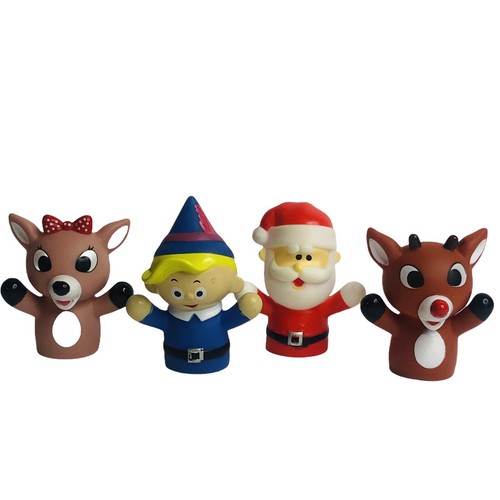 Rashti Rudolph Finger Puppets Elf Santa Claus Rudolph Clarice Rubber | eBay