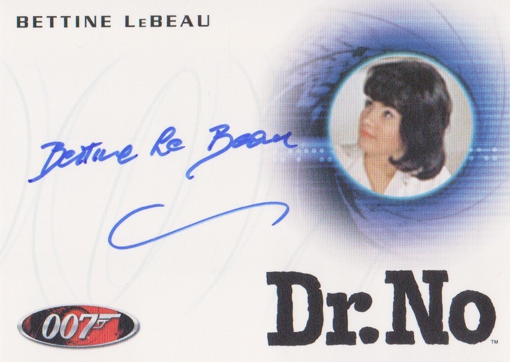 JAMES BOND HEROES & VILLAINS BETTINE LeBEAU AS SECRETARY AUTOGRAPH CARD ...