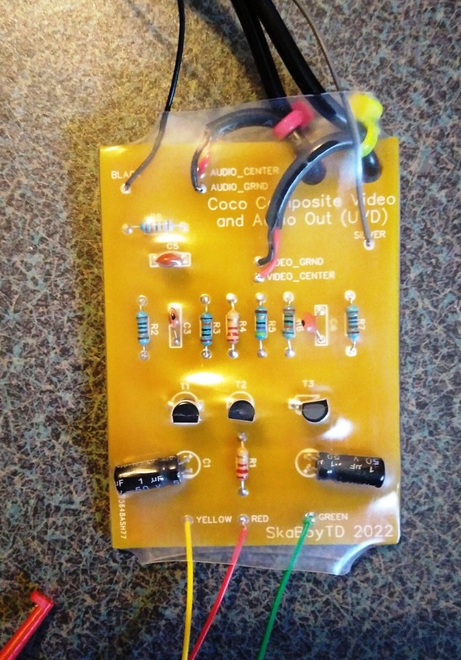 Tandy Coco Color Computer Composite Video Audio TRS-80 SOLDERLESS UVD ...