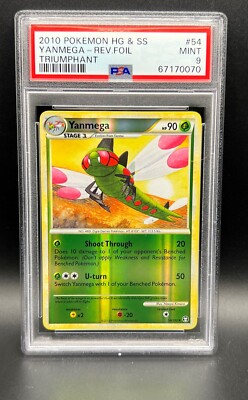 Pokemon PSA 9 MINT Yanmega 54/102 HGSS Triumphant Reverse Holo 2010 S ...