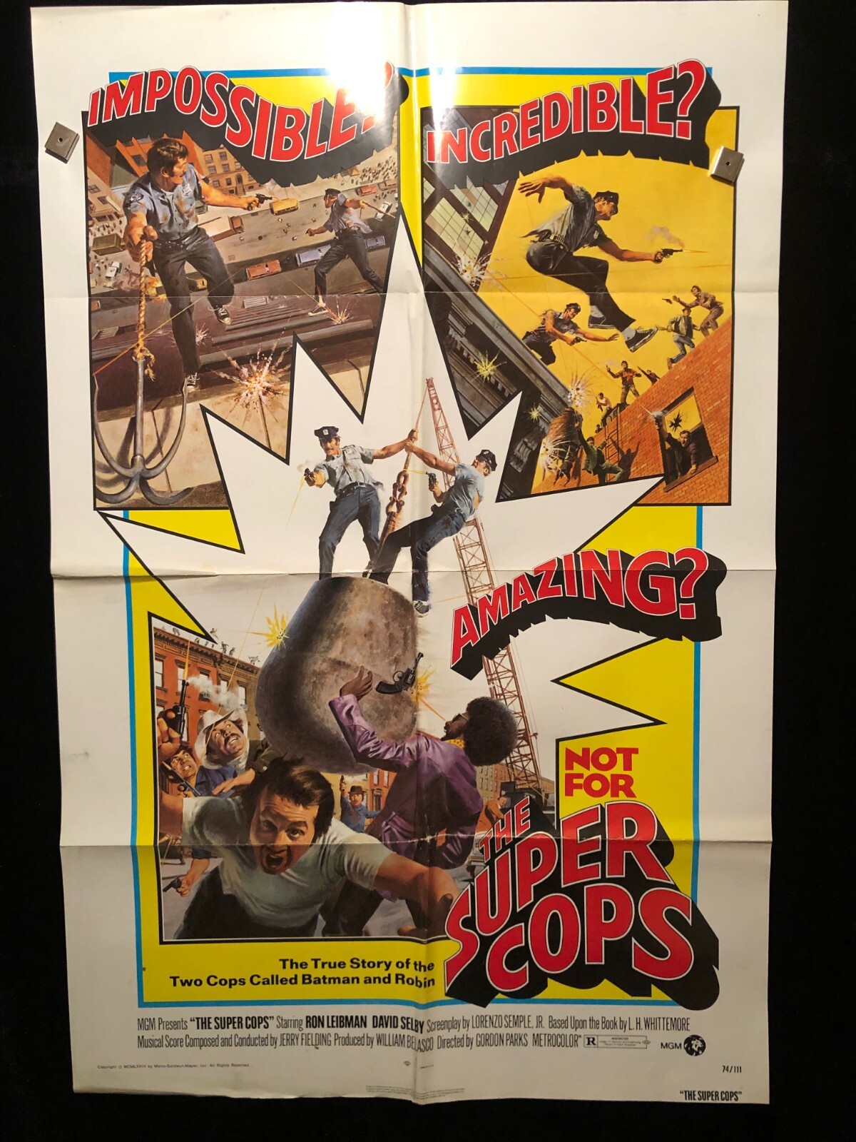 The Super Cops 1974 One Sheet Movie Poster Supercops Batman & Robin ...