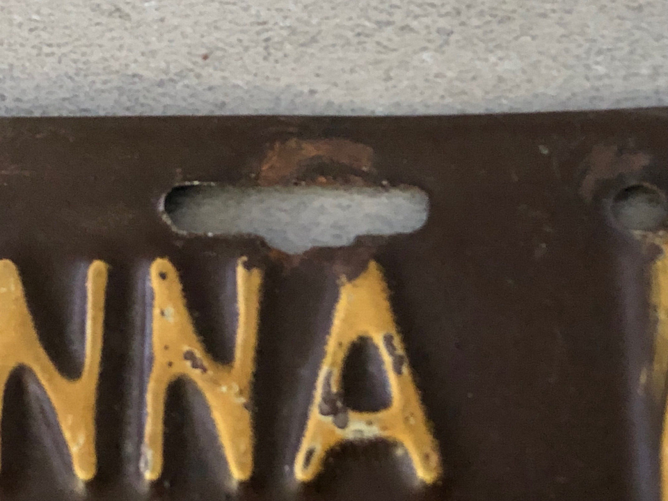 1917 PA Penna Pennsylvania Antique License Plate 102790 | eBay