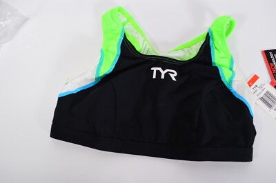 NWT TYR Competitor Female Black & Green Bra Size Small | eBay