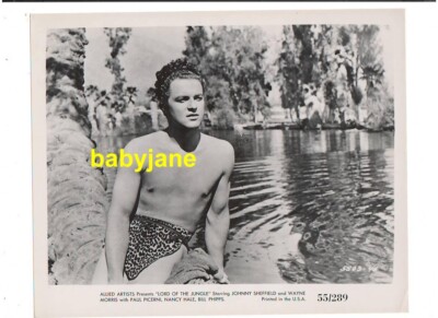 JOHNNY SHEFFIELD ORIGINAL 8X10 PHOTO BARECHESTED BY LAKE 1955 LORD OF ...