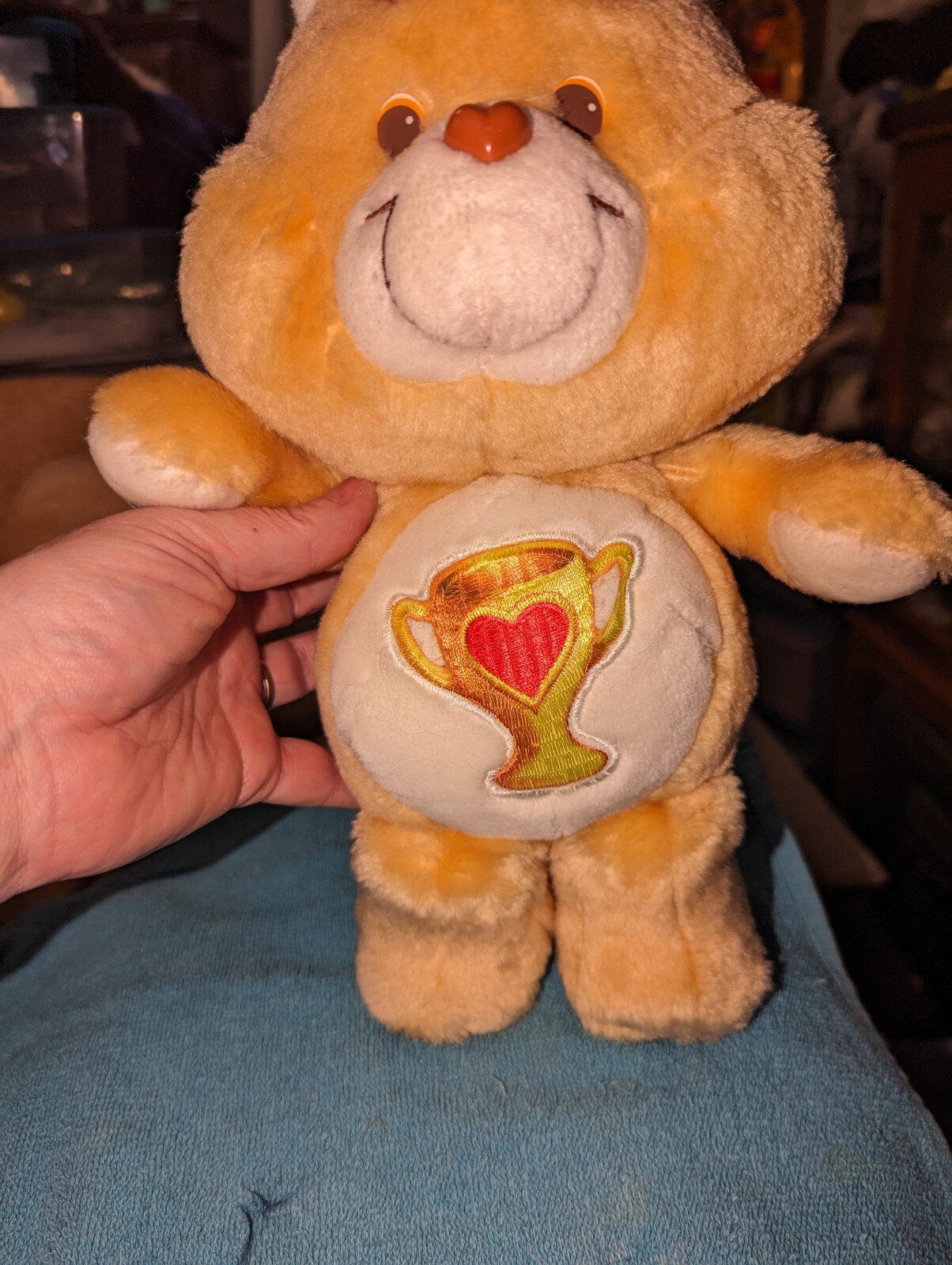 1985 Champ Bear Care Bear Plush, MISTAKE/ MAVERICK Crooked Belly Patch ...