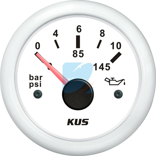 0-10 bar KUS Oil Pressure Gauge Meter Marine Boat Yacht Instruments ...