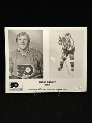 Andre Moose Dupont Autographed Signed 8x10 NHL Flyers Press Photo JSA ...
