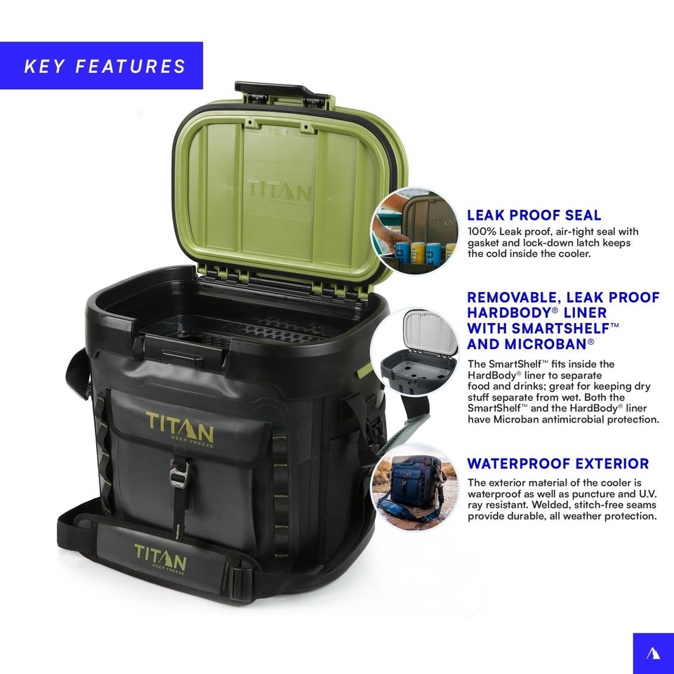 Deep Freeze Cooler - 36 Can Zipperless Welded Cooler with Deep Freeze ...