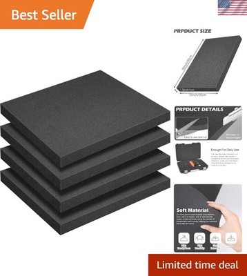 4 Pcs Cuttable Polyurethane Foam Sheets 16x12x1.5 Inch for Superior ...